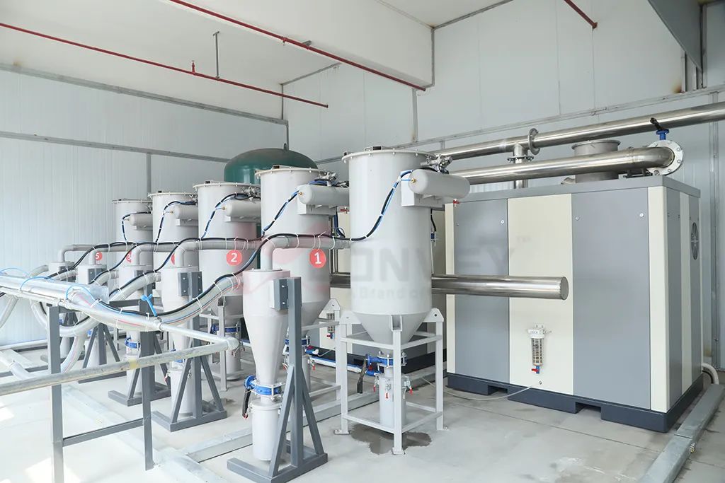 Plastic powder and granules material conveying system Solutions - Liansu